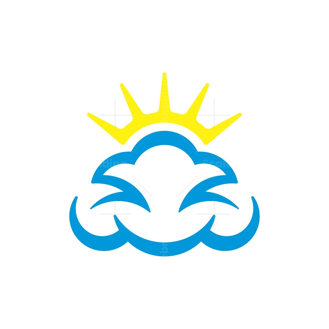 Smile Cloud With Sun Crown Logo | Scalebranding