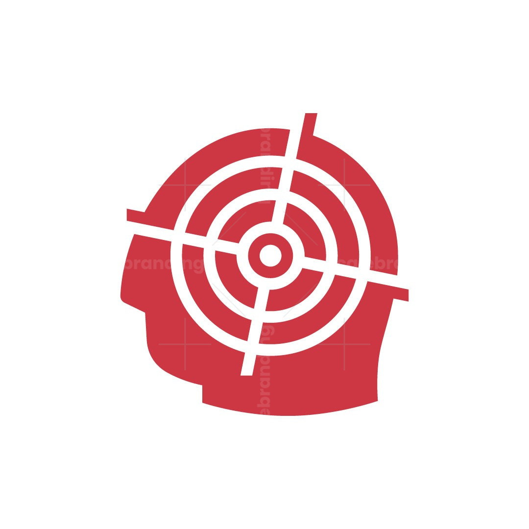 Sniper Target Man Head Mind Human Logo | Scalebranding