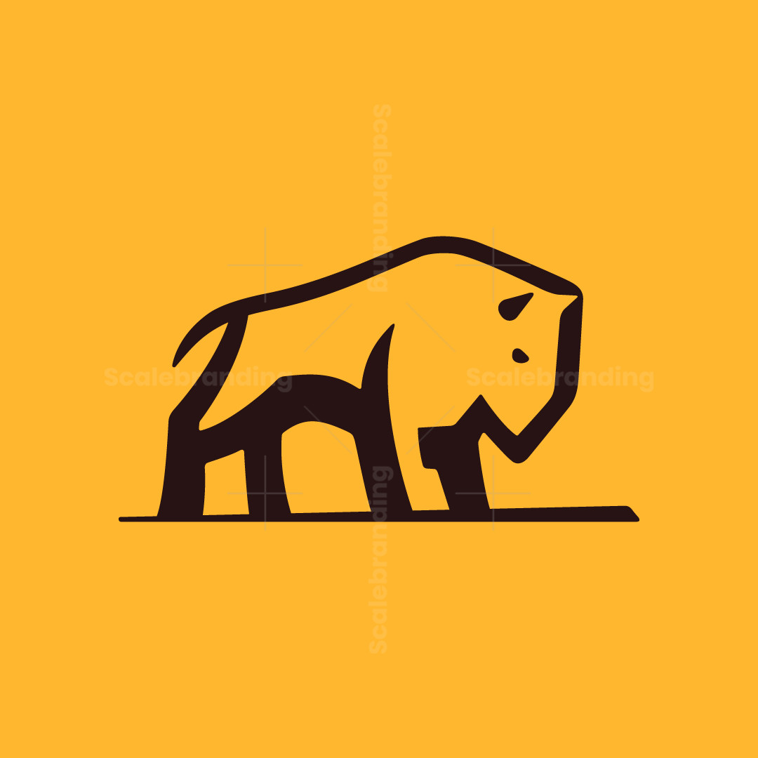 Solid bison logo | Scalebranding
