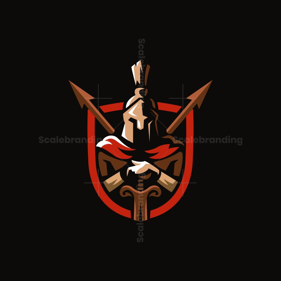 Spartan Warriors Logo Gladiator Logo Design Spartan Warrior Sport Team