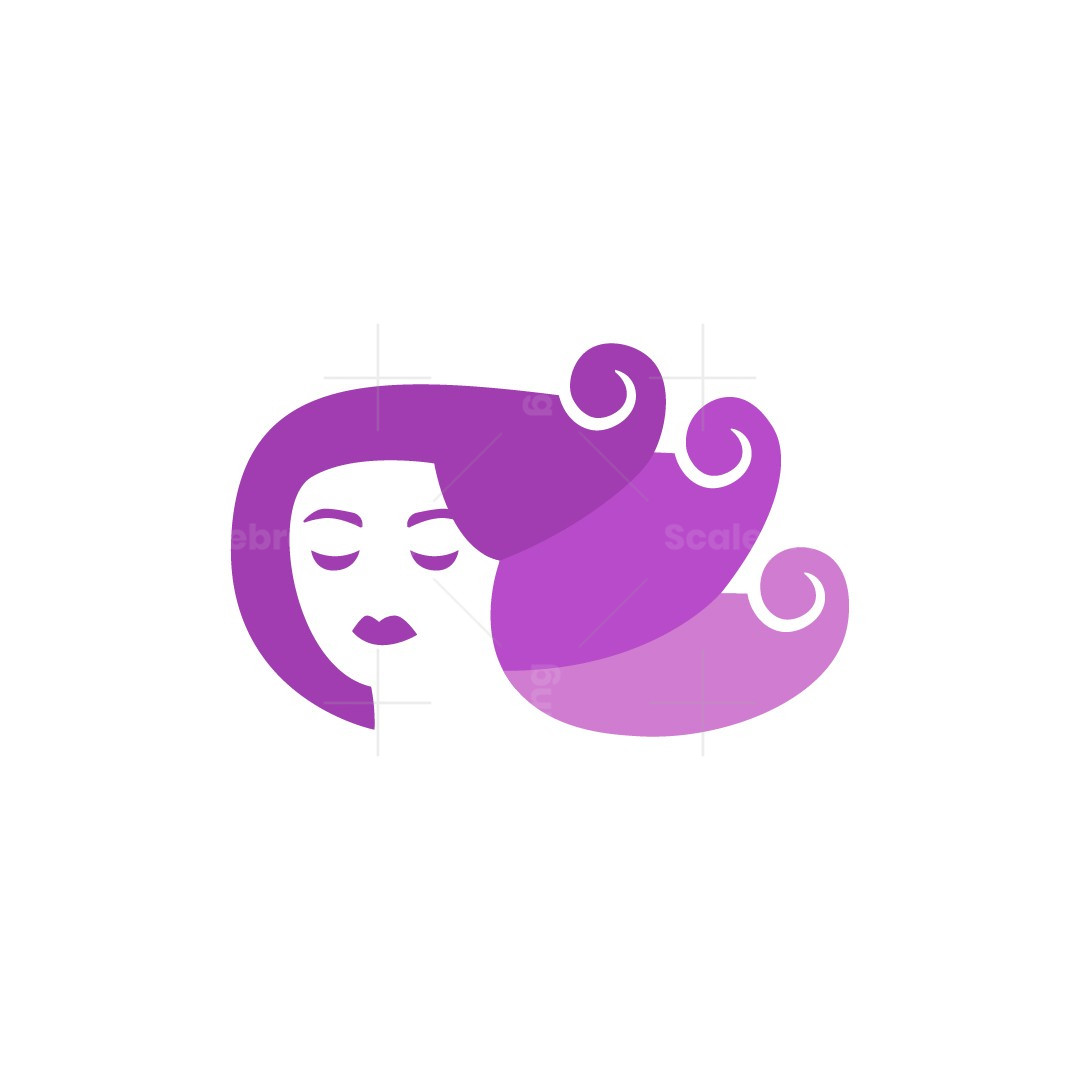 Woman Long Hair Logo