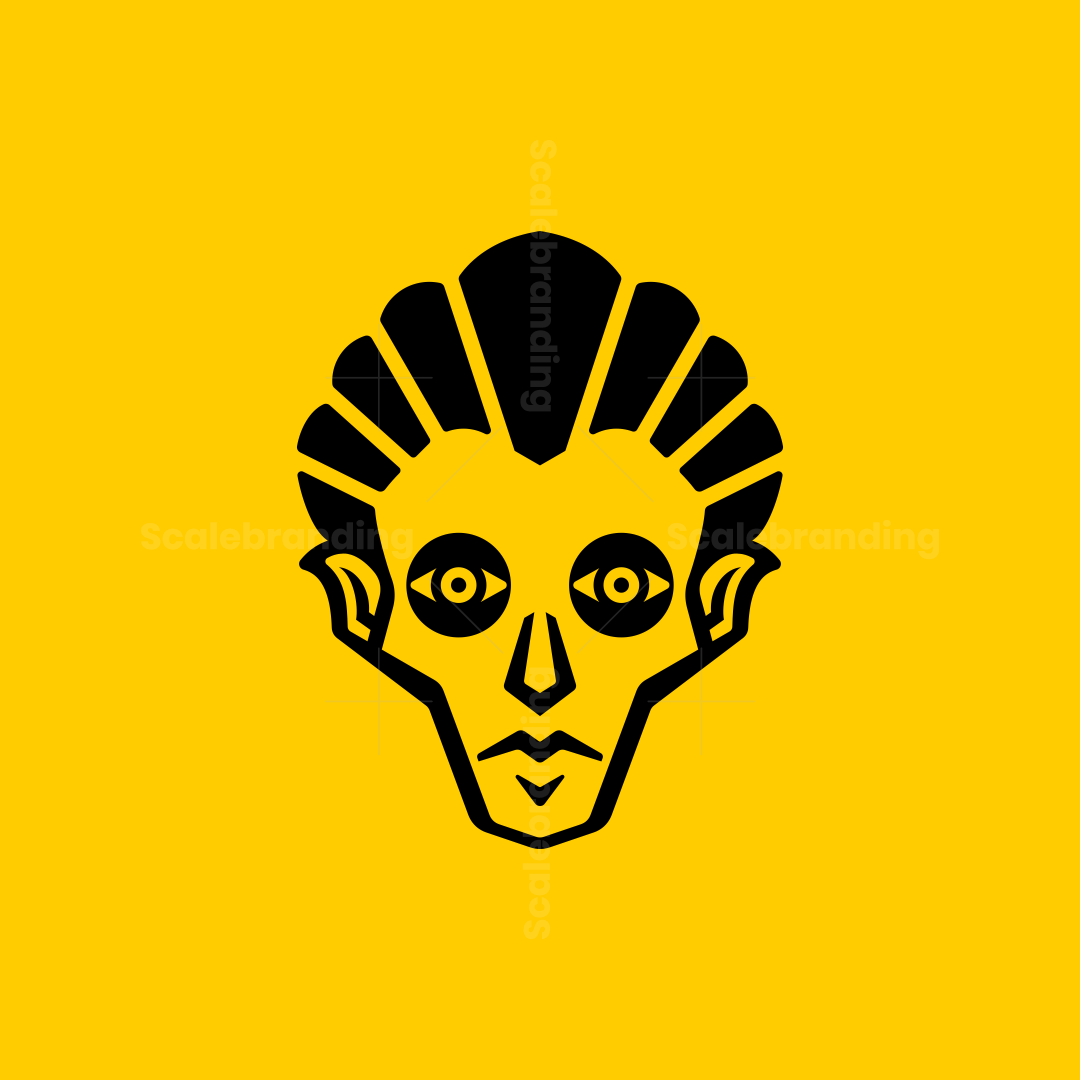 Iconic Character Spooky Man Face logo | Scalebranding