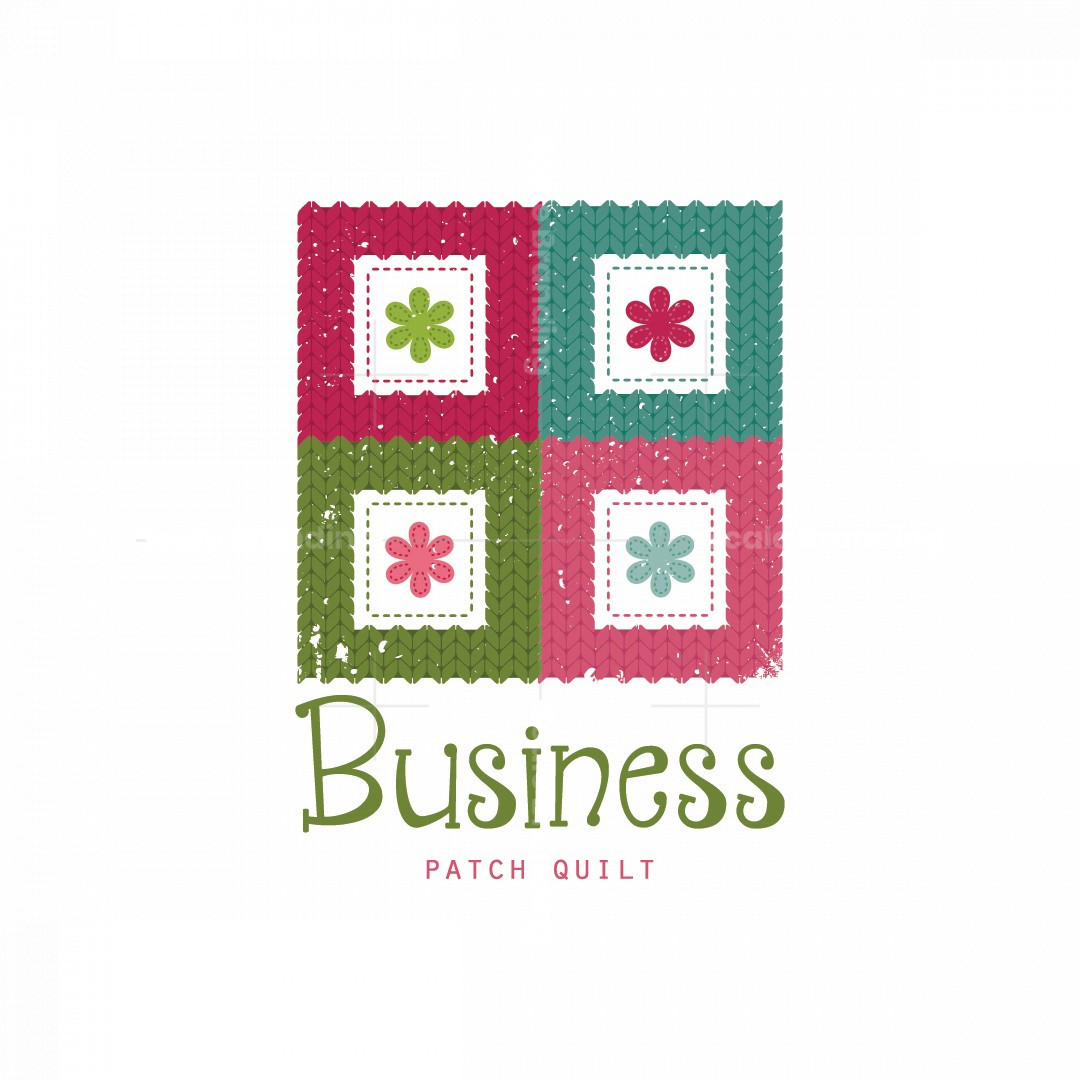 Square Patchwork Quilt Vintage Logo | Scalebranding