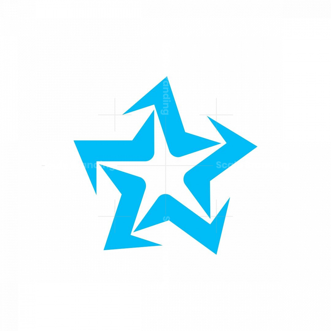 Star Shaped Logo Star Logo Design: Luxury Vector Illustration