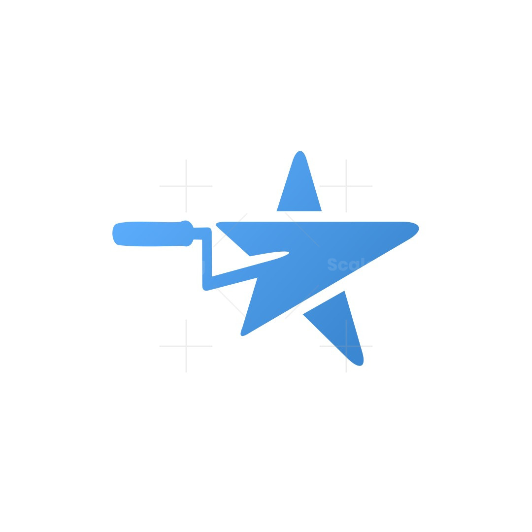 Star Masonry Blue Construction Logo | Scalebranding