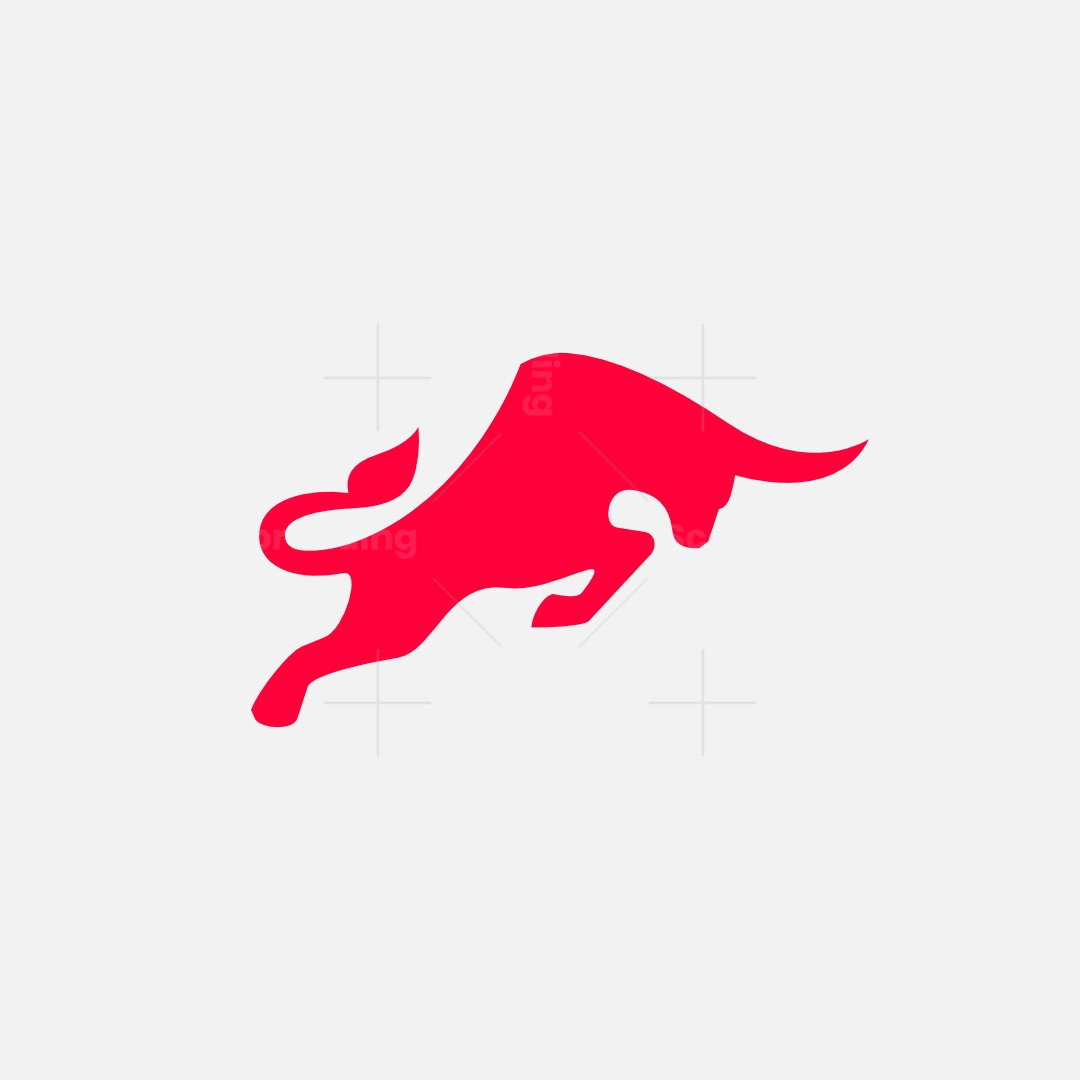 Strong Bull Jumping Logo | Scalebranding