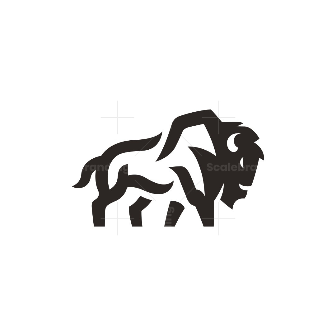 Strong Line Bison Logo | Scalebranding