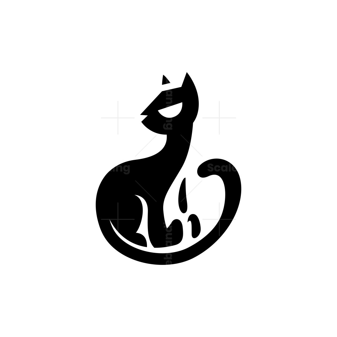 Stylish Black Cat Logo | Scalebranding