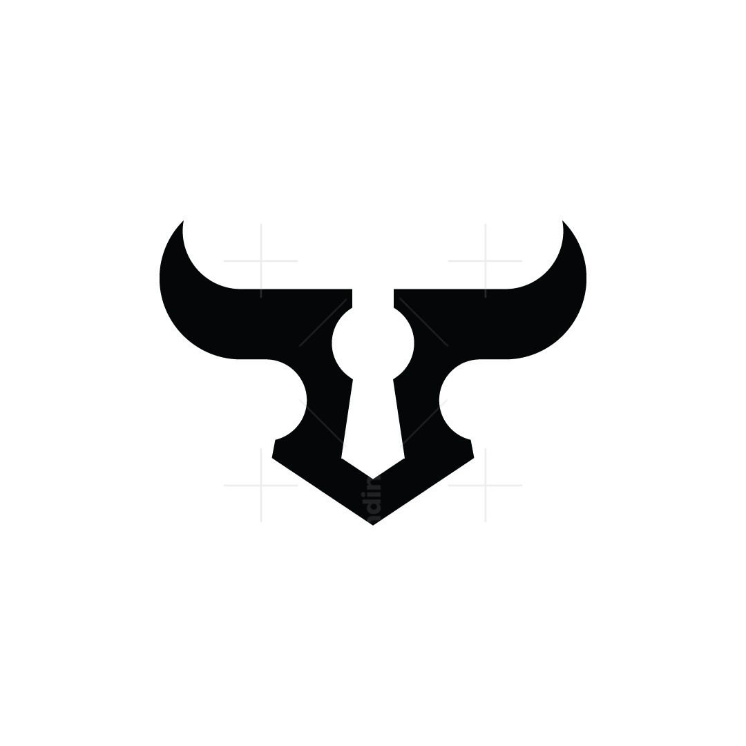 Stylish Bull Keyhole Logo | Scalebranding