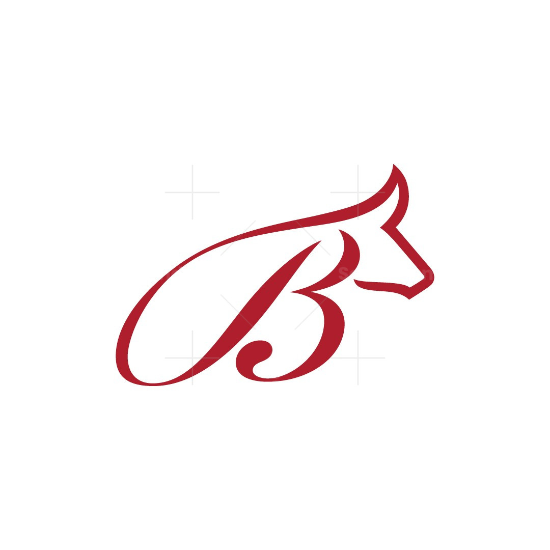 Stylish Letter B Bull Logo | Scalebranding