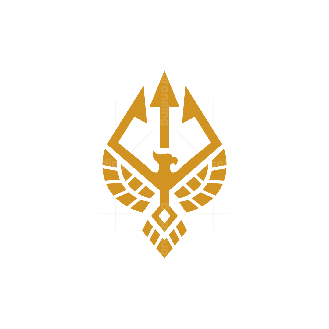 stylish phoenix with trident logo | Scalebranding