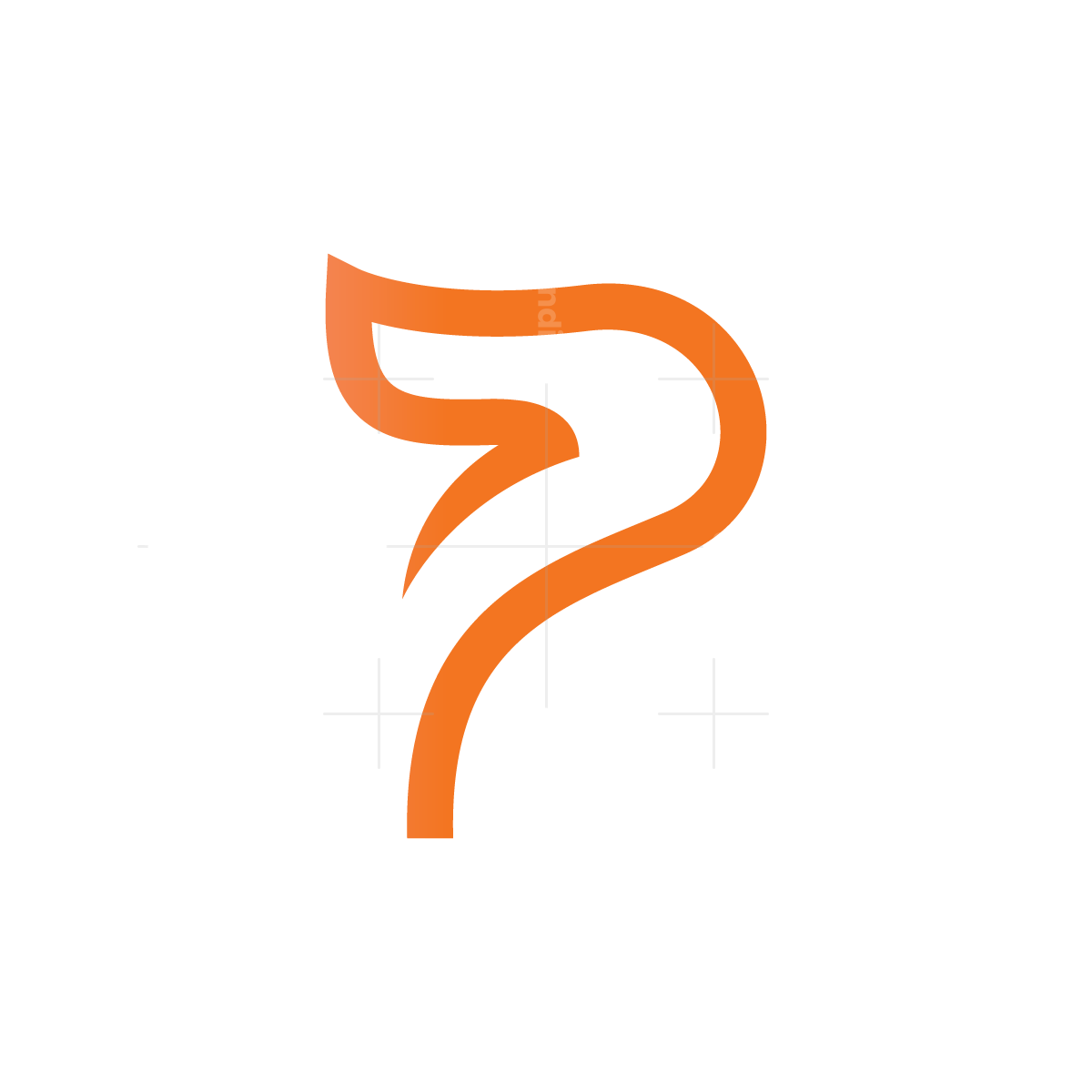 Stylized Letter P Logo | Scalebranding
