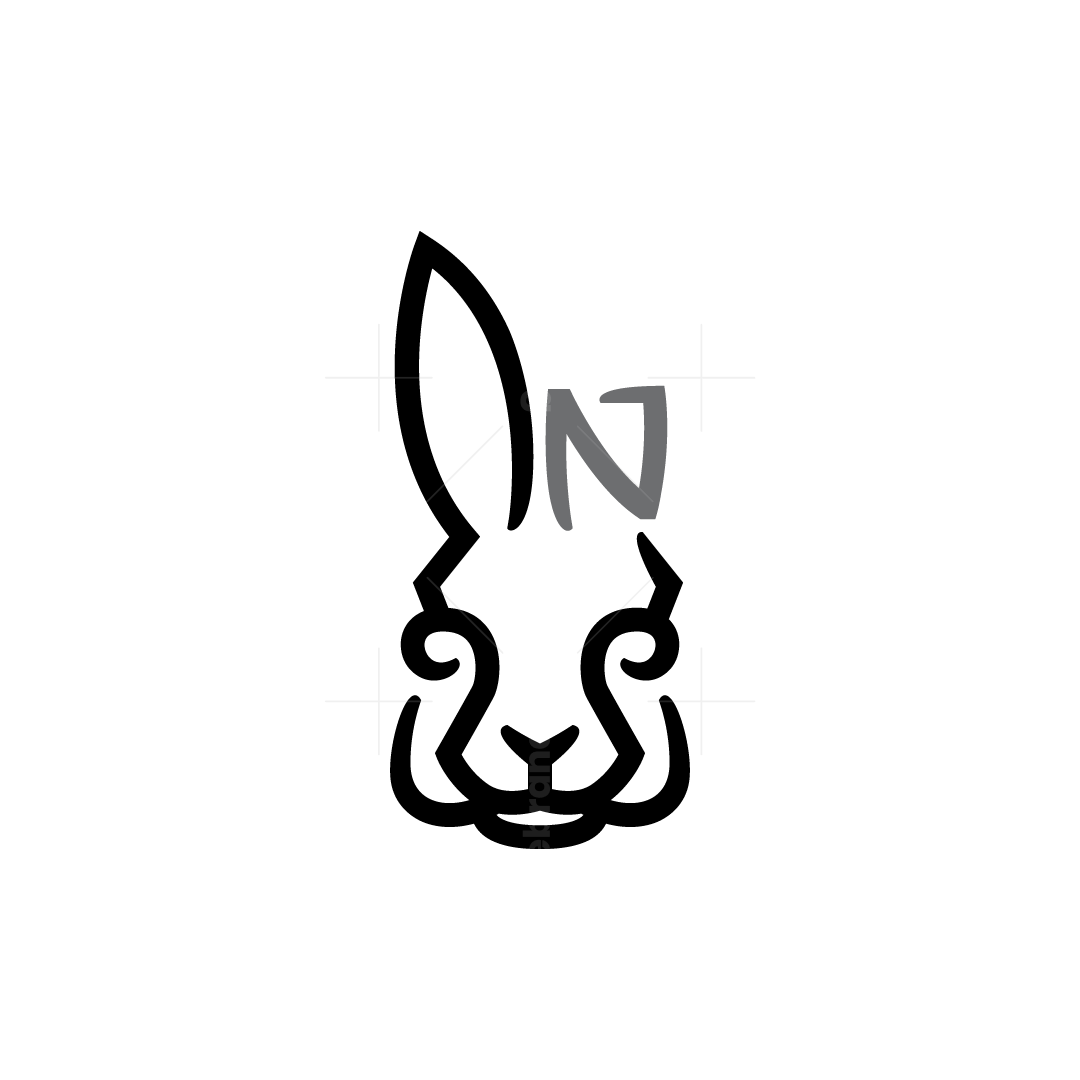 Stylized Letter N Rabbit Logo | Scalebranding