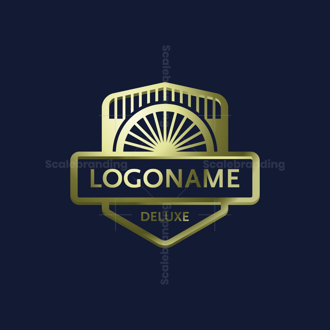 Sunset Landscape Shield Logo | Scalebranding