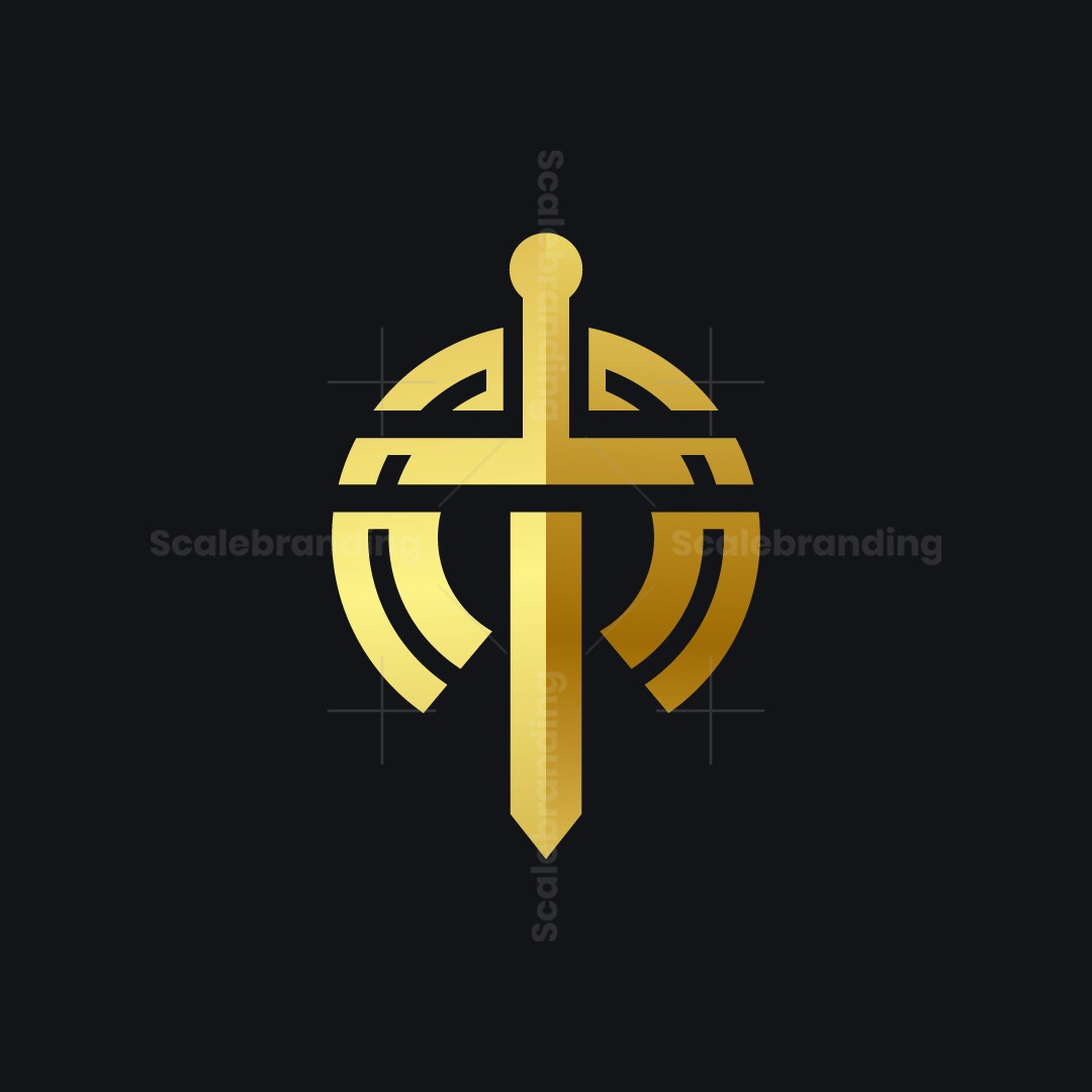 Sword T Letter Logo | Scalebranding