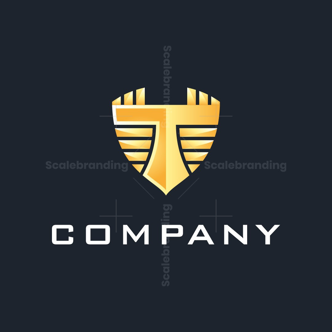 T letter shield logo | Scalebranding