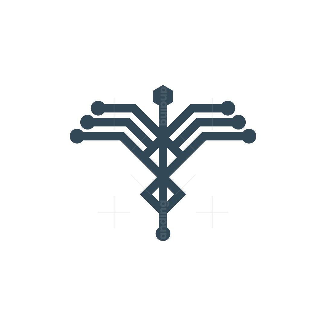 Tech Caduceus Logo | Scalebranding