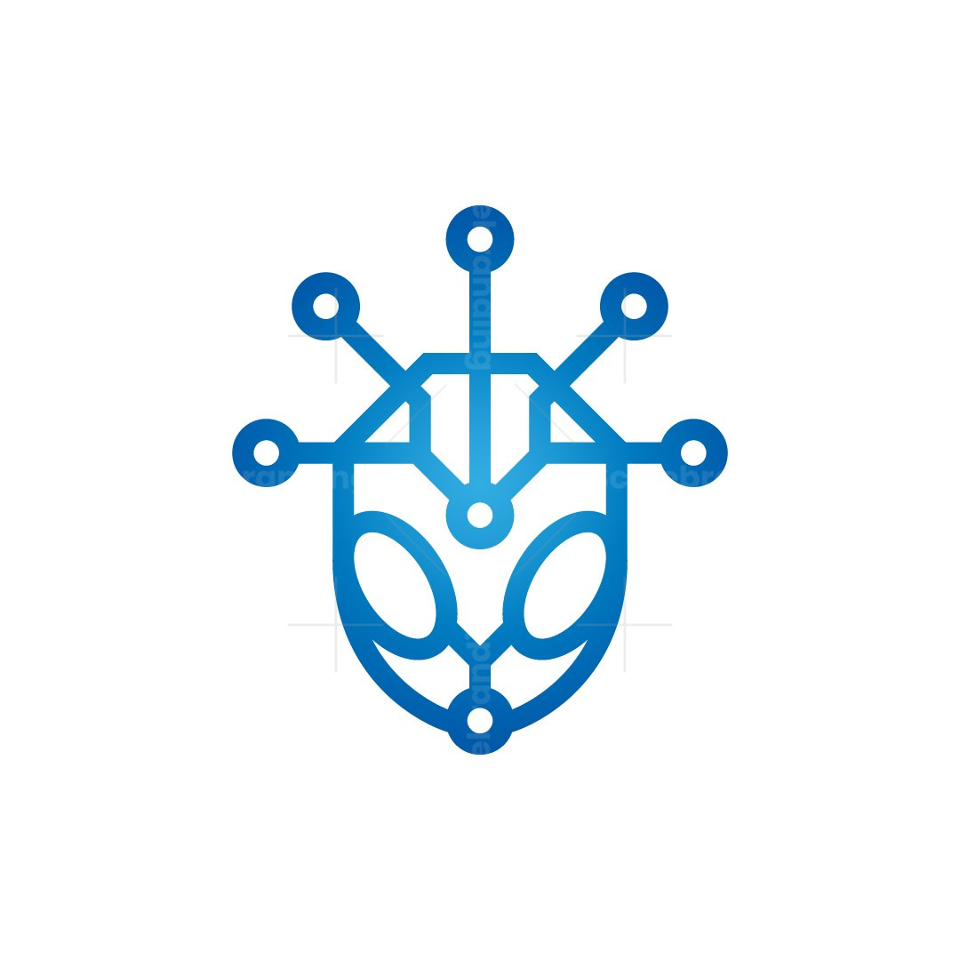 Technology Alien Logo Cyber Alien Logo | Scalebranding