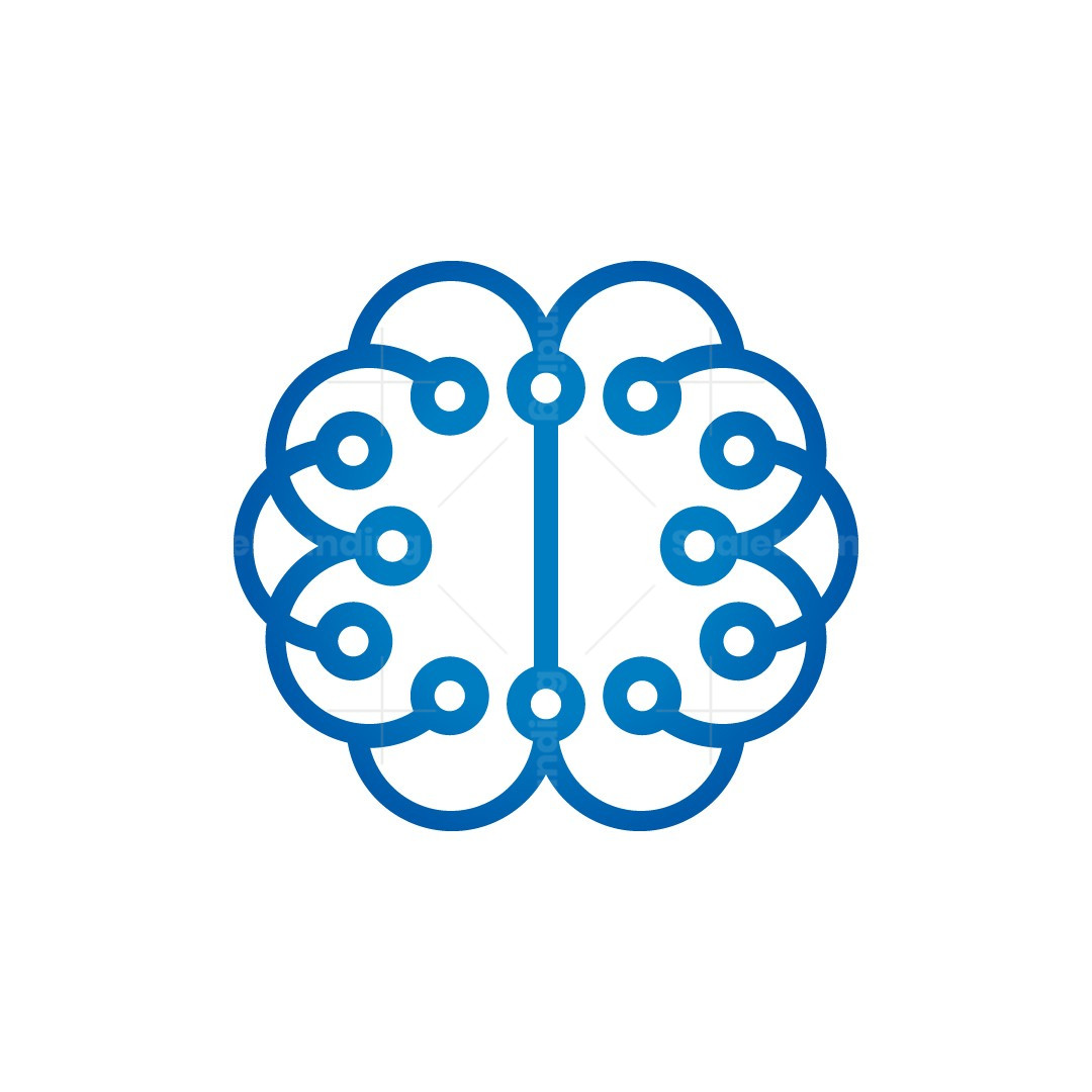 Technology Brain Logo Cyber Mind Logo | Scalebranding