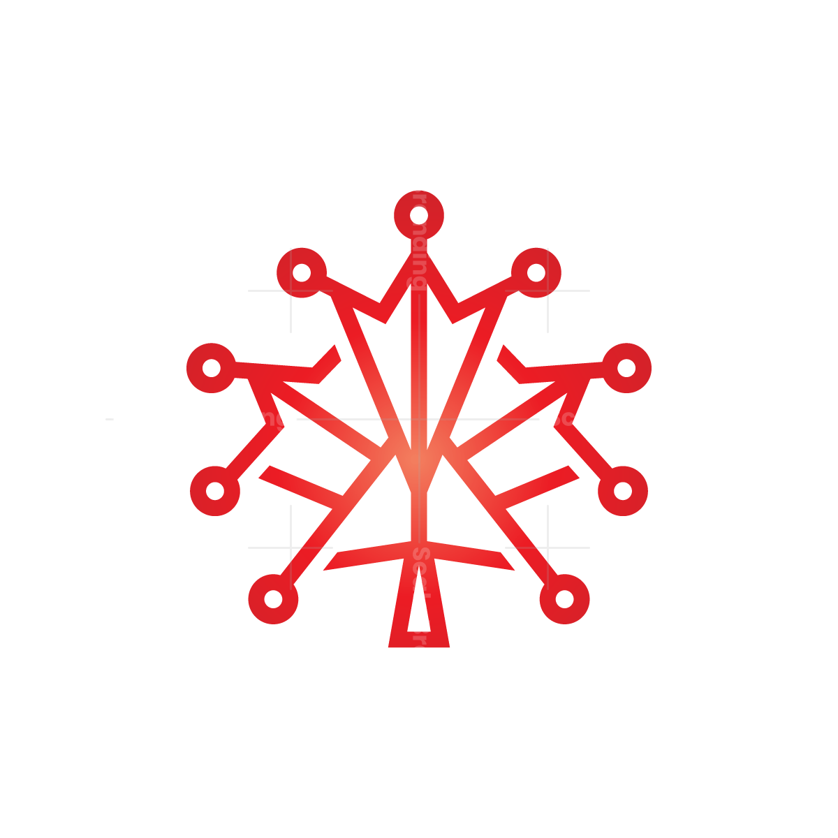 Technology Canada Logo Cyber Maple Leaf Logo | Scalebranding
