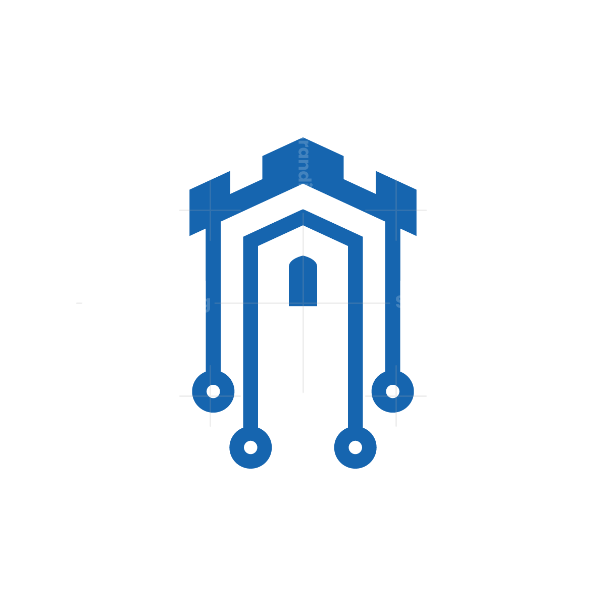 Technology Castle Logo Cyber Fort Logo | Scalebranding