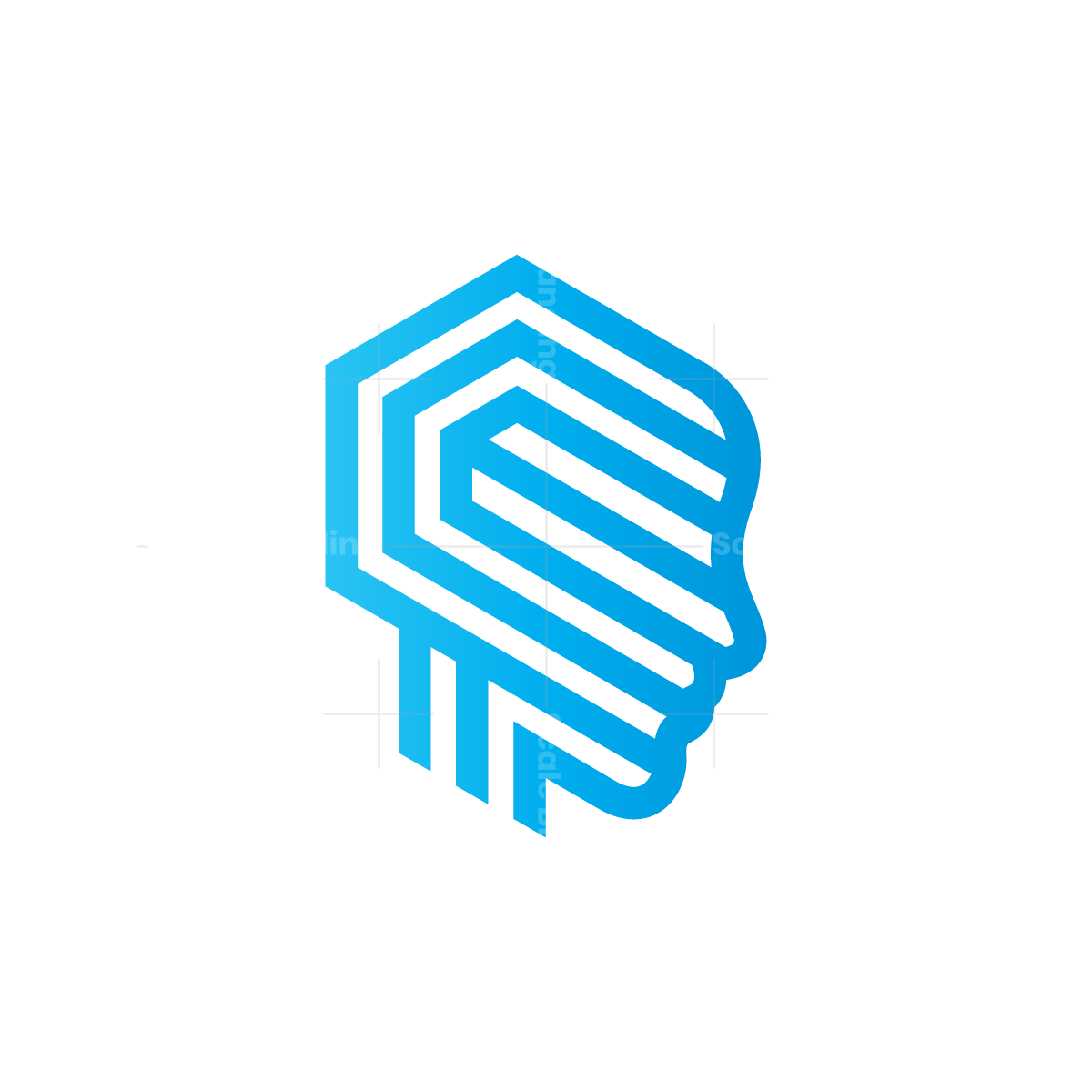 Technology Cyber Human Head Logo | Scalebranding