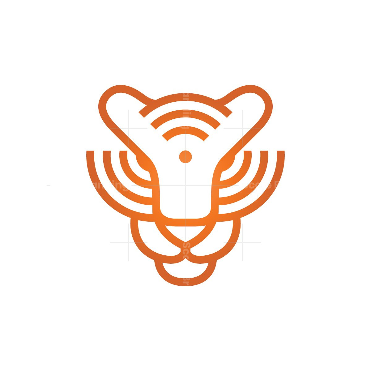 Technology Tiger Logo WIFI Tiger Head Logo | Scalebranding