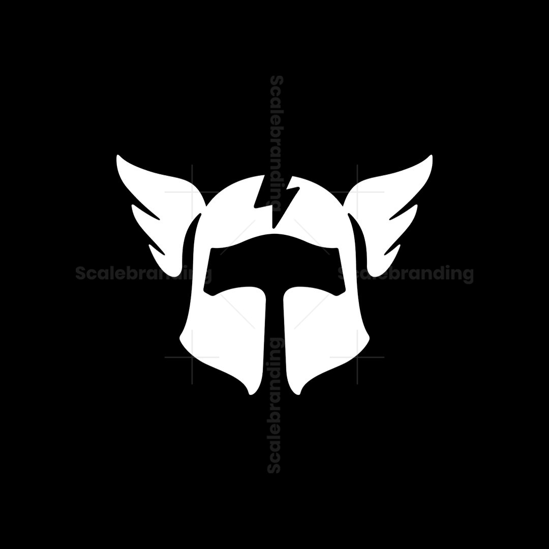 Thor Helmet and hammer logo | Scalebranding