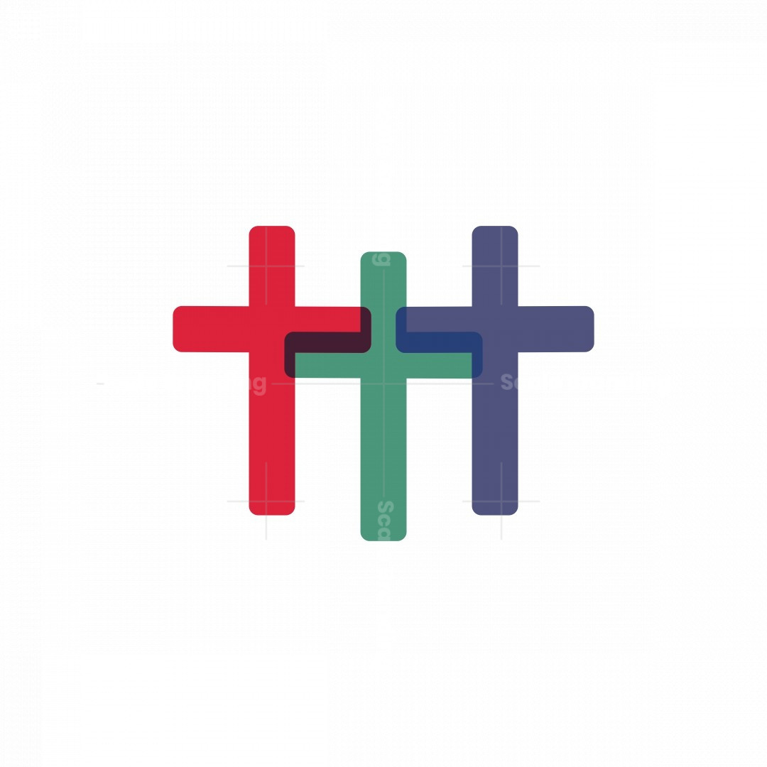 Three Crosses Icon Logo | Scalebranding