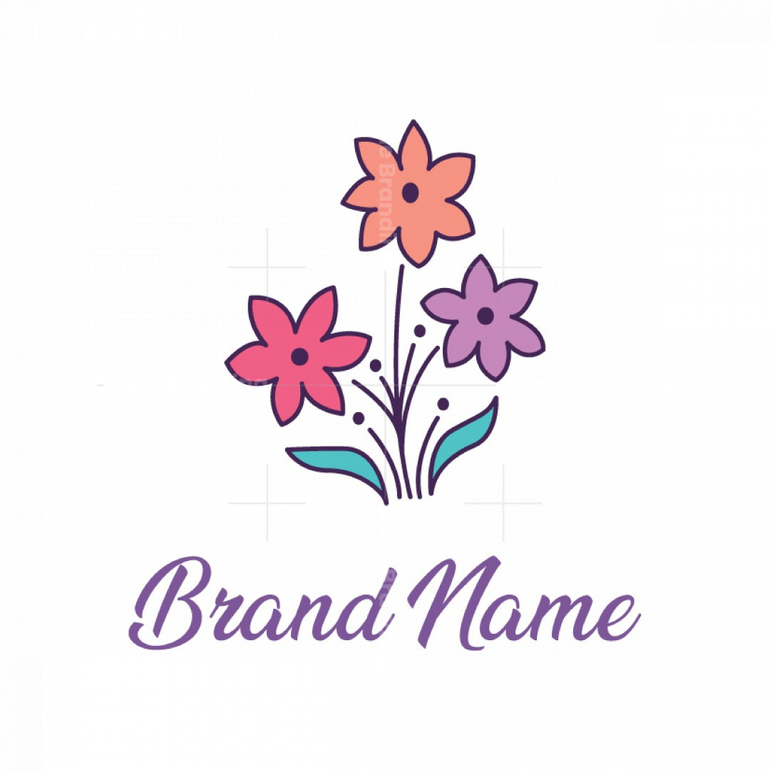 Three Flowers Logo | Scalebranding