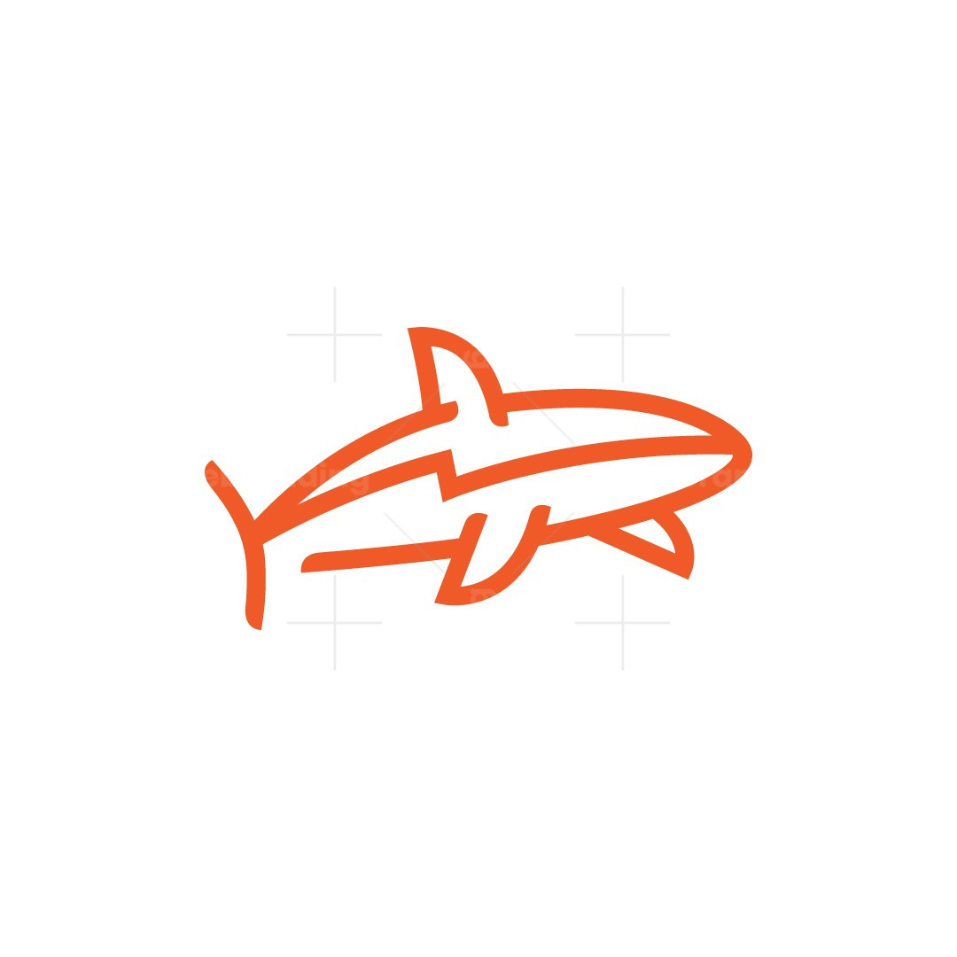 Thunder Shark Logo Energy Shark Logo | Scalebranding
