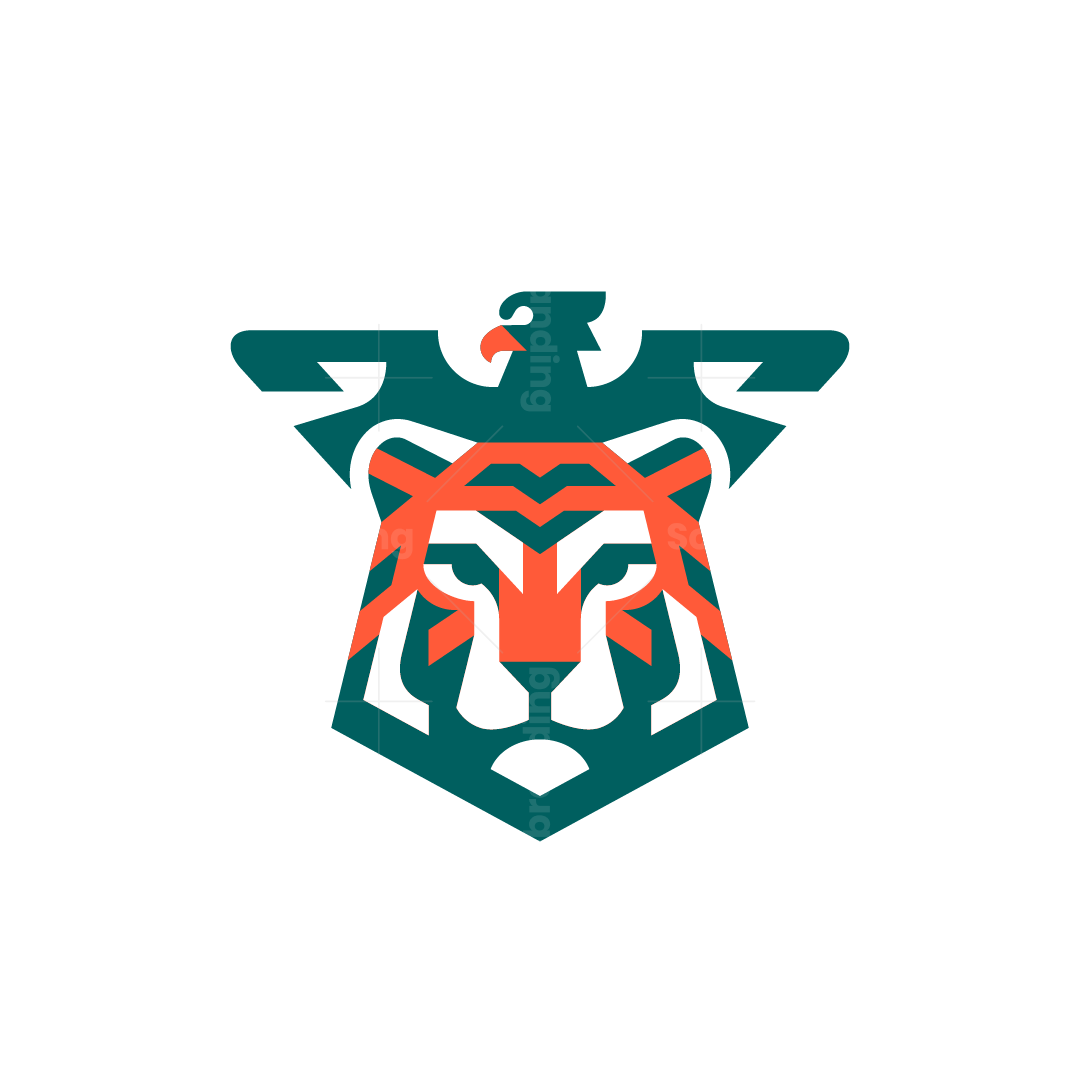 Tiger Eagle Geometric Emblem Logo | Scalebranding