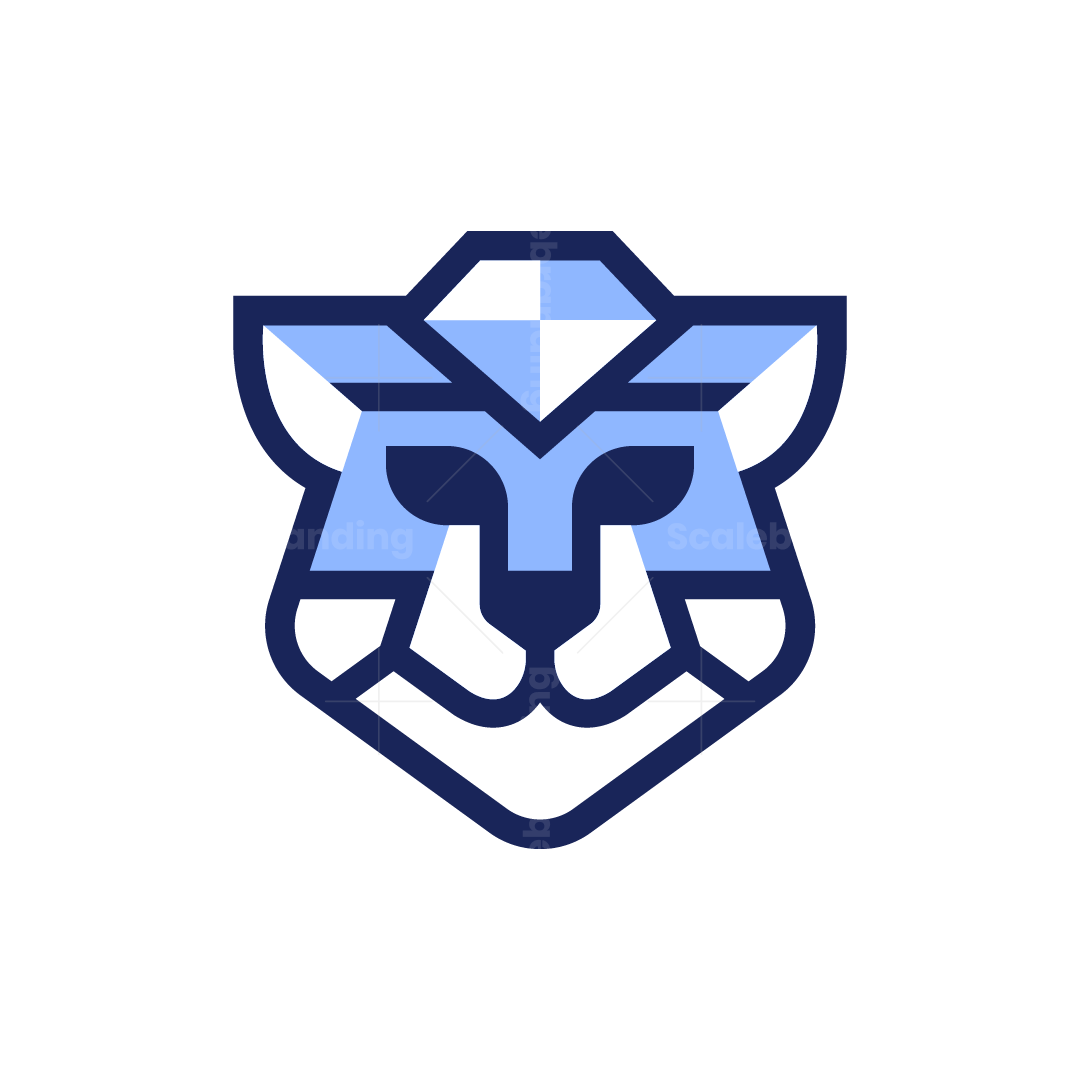 Tiger Head Diamond Geometric Logo | Scalebranding