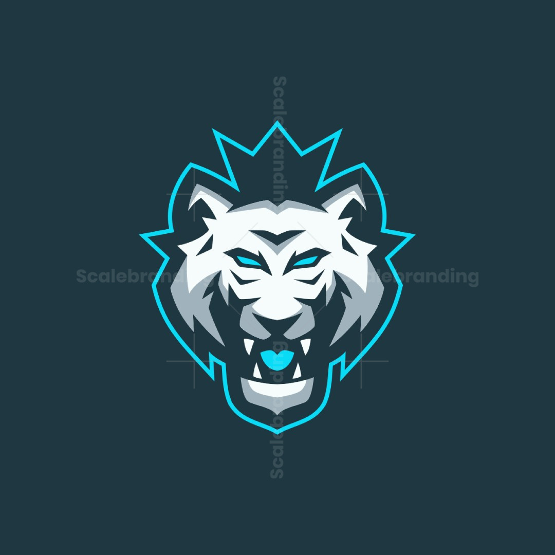 King Tiger Logo Angry King Tiger Sword Logo Illustrations By