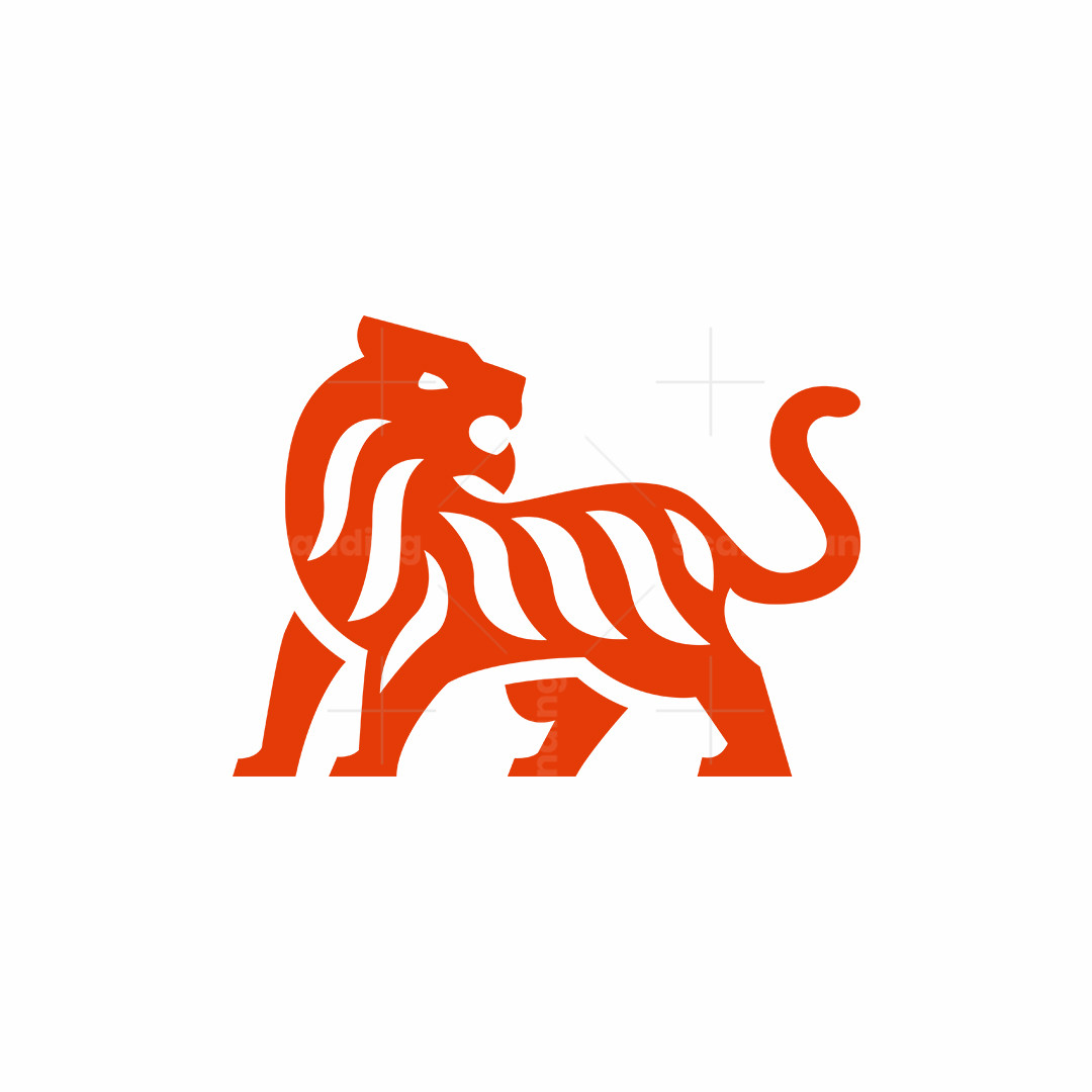 Orange Tiger Bank Logo Orange Tiger Logo Ready Made, Sold Once