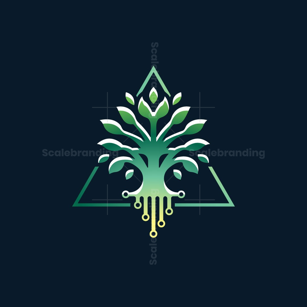Tree with tech root logo | Scalebranding