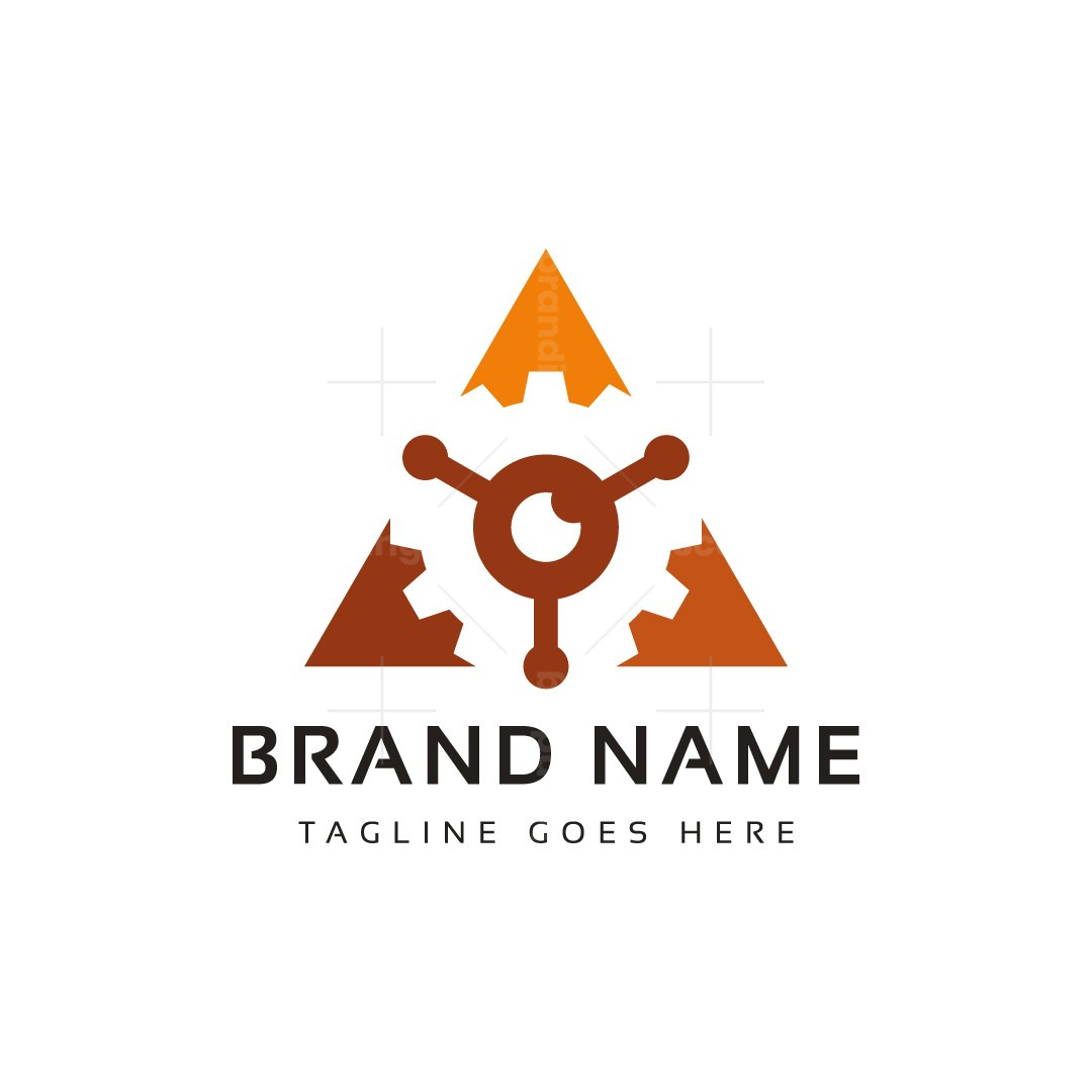 Triangle Gear Logo | Scalebranding