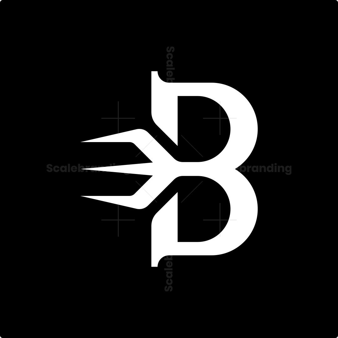 Trident B Letter Logo | Scalebranding