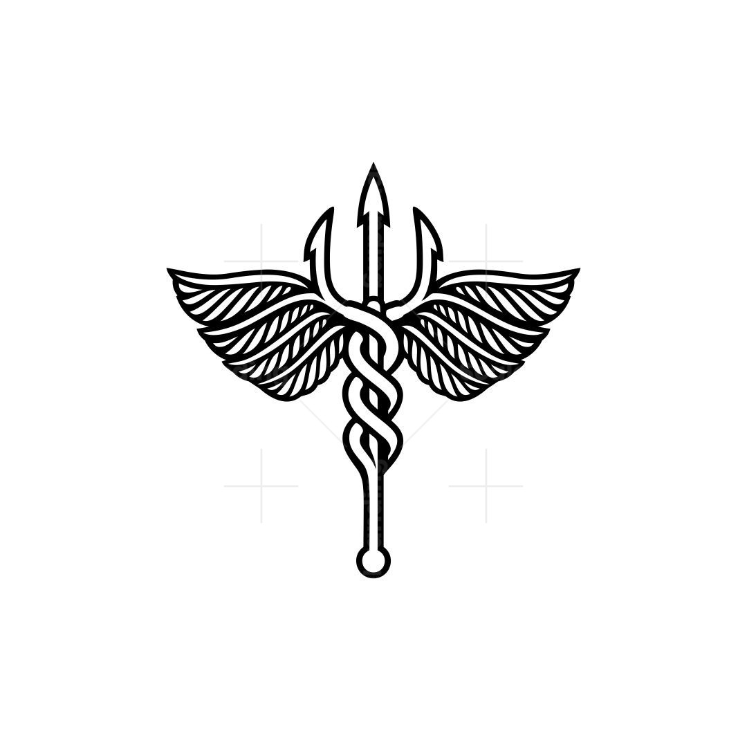Trident Cadiceus Logo | Scalebranding
