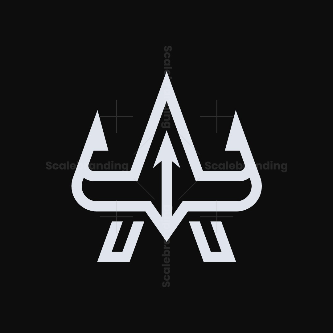 Trident Letter A Initial Logo | Scalebranding
