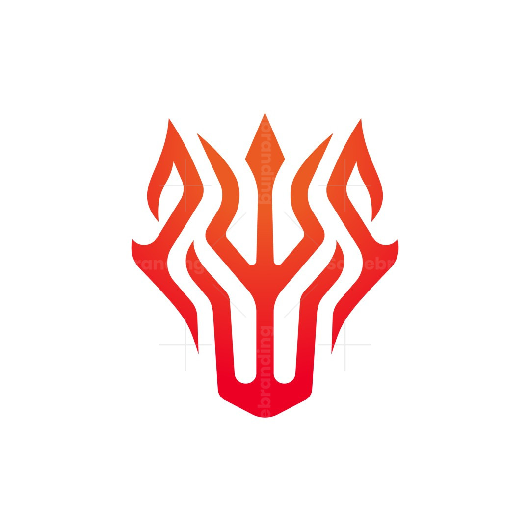 Trident wolf fire Logo | Scalebranding