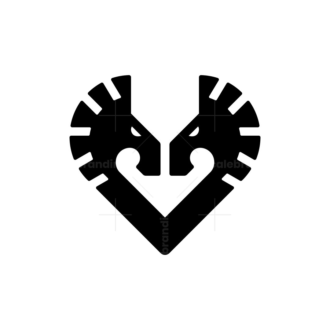Twin Love Zebra Or Horse Love Logo | Scalebranding