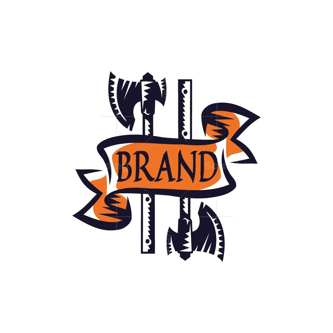 Two Axes Banner Logo | Scalebranding