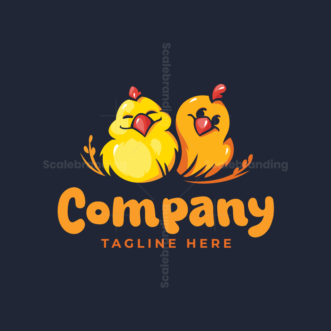 Two Cute Farm Chicken Logo | Scalebranding