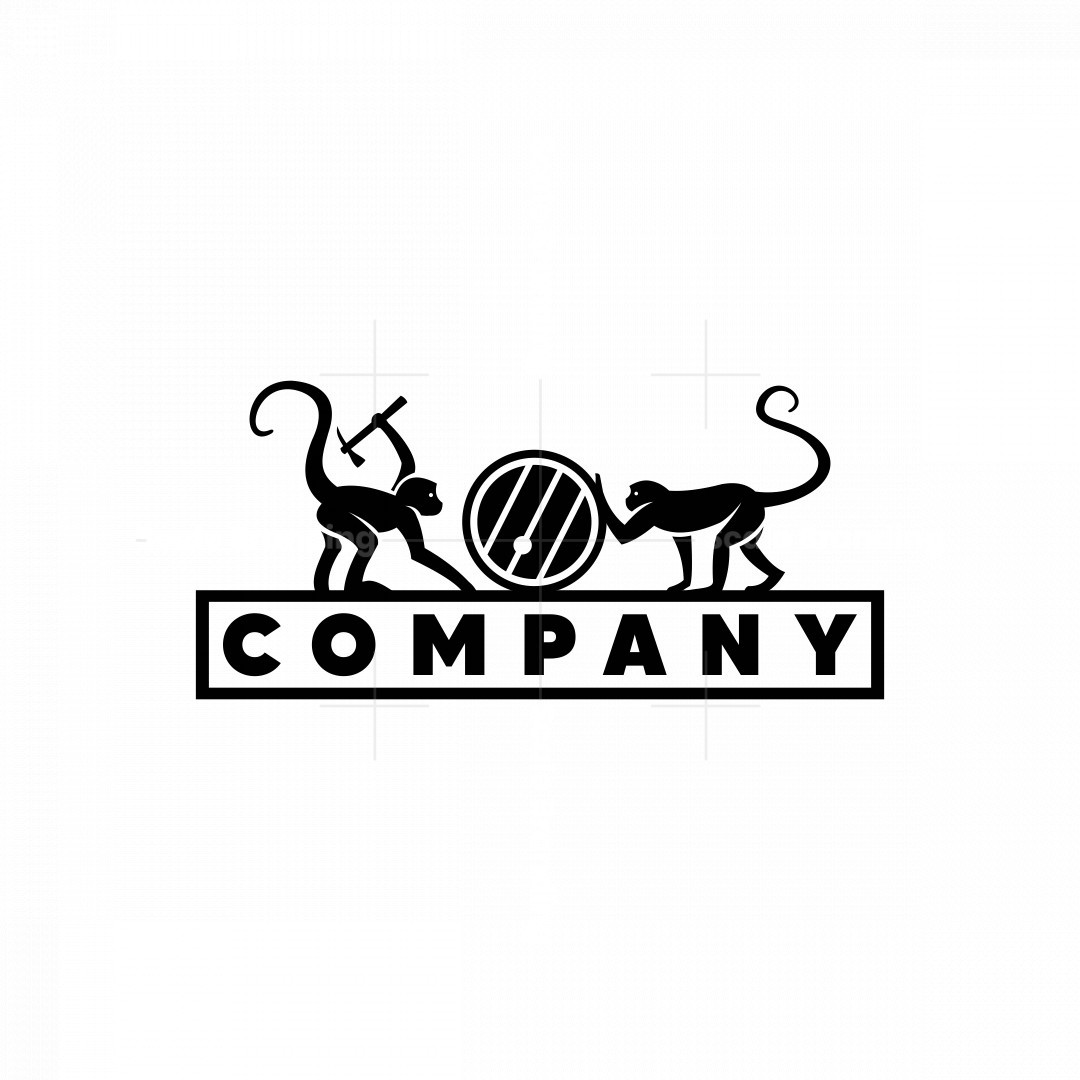 Two Monkeys And A Barrel Icon Logo | Scalebranding
