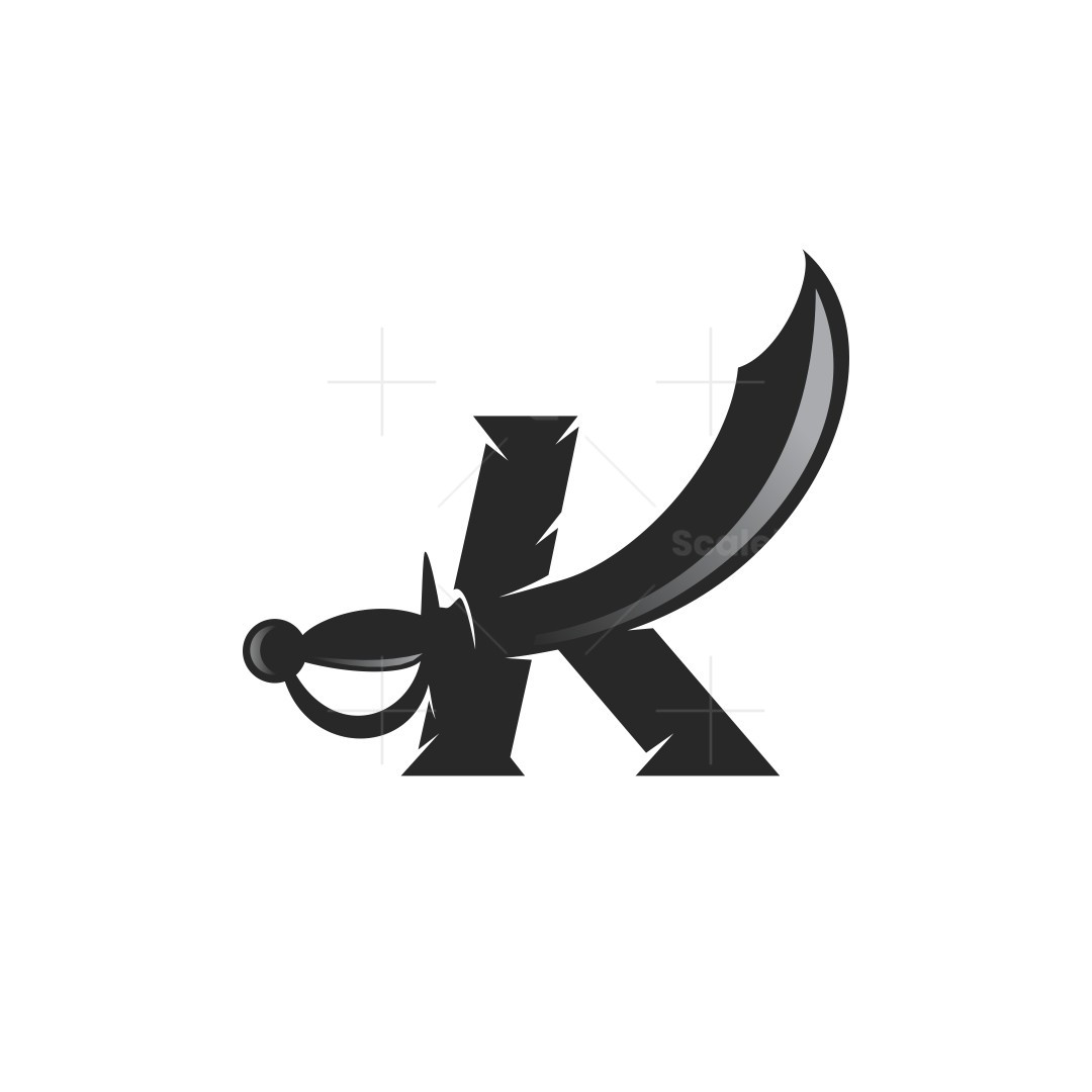 Unique Letter K Swords Logo | Scalebranding