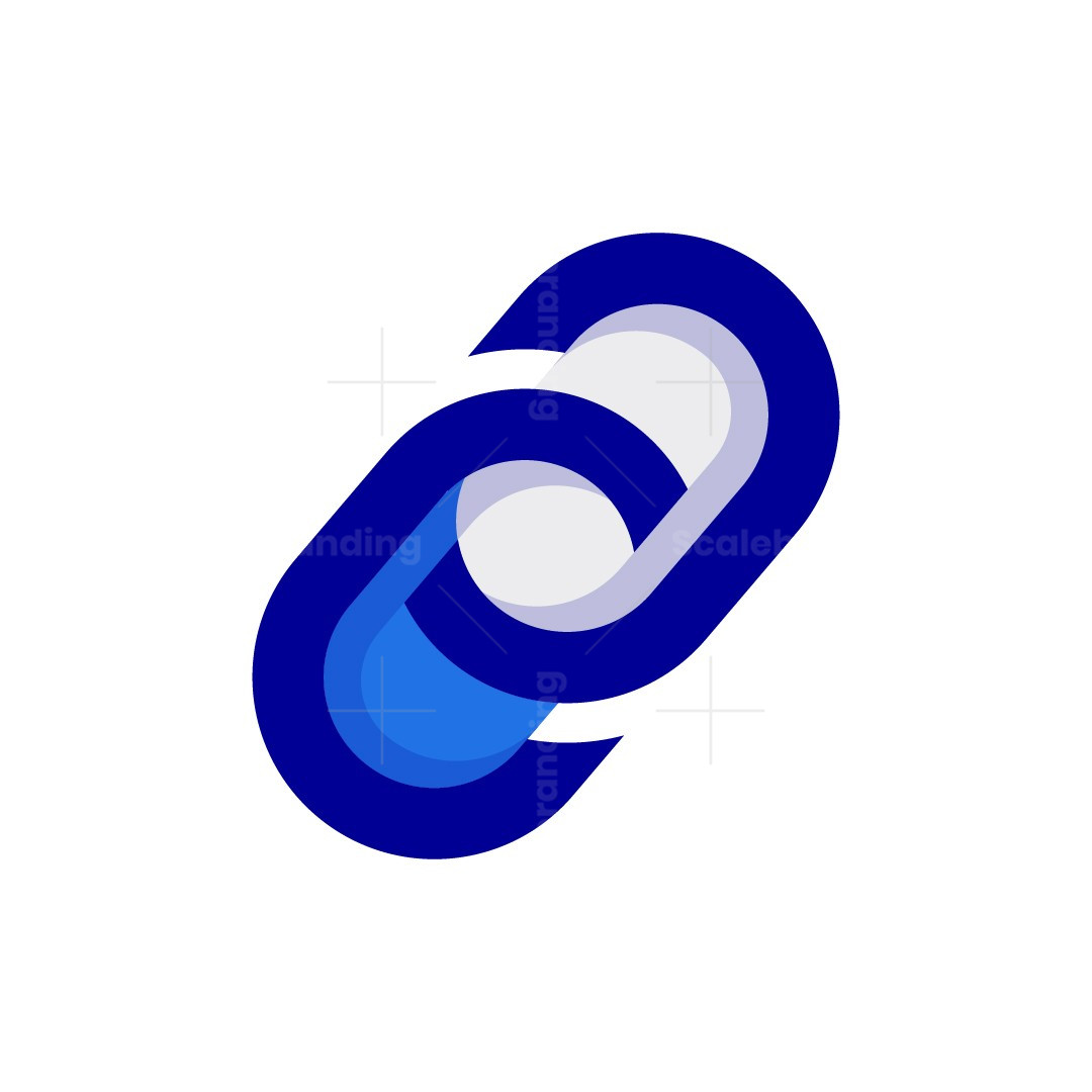 URL Link Icon Forming Medicine Capsule Logo Design | Scalebranding