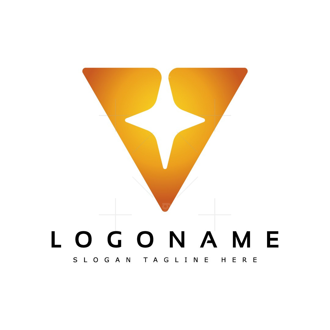 V Letter Star Logo | Scalebranding