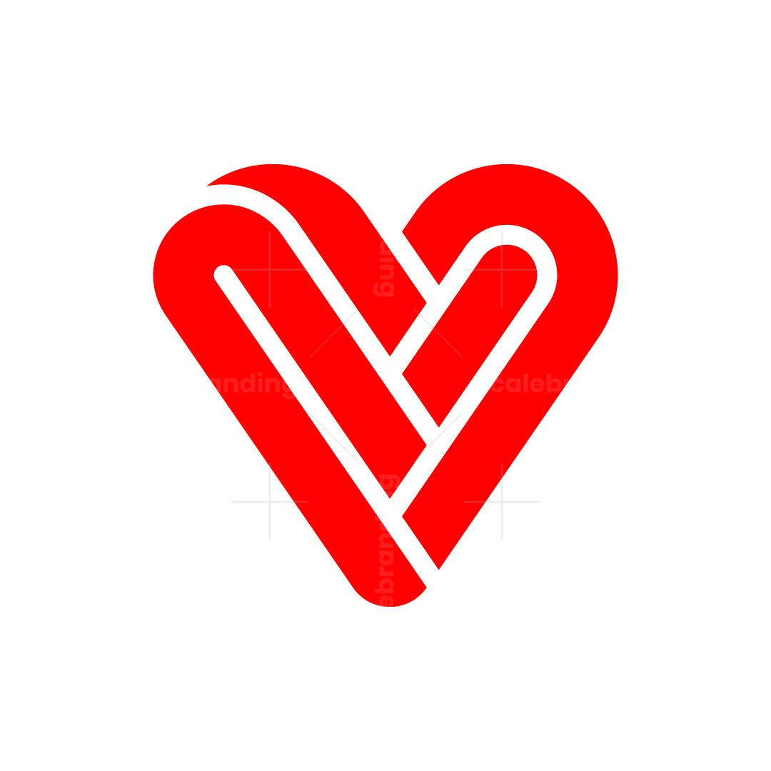 V Shaped Heart Line Logo | Scalebranding