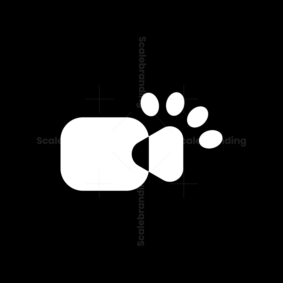 Video Camera Pet Paw Logo | Scalebranding